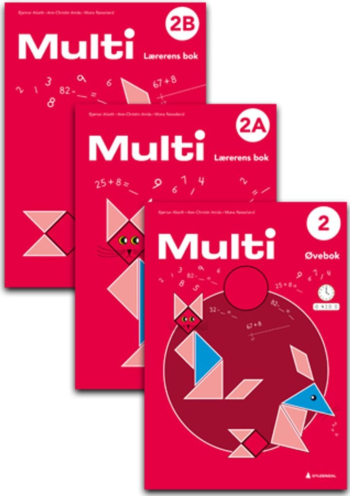 Multi 2, 3.utg. Pakke med Øvebok (20stk) og Lærerens bok A og B - matematikk for barnesteget ...