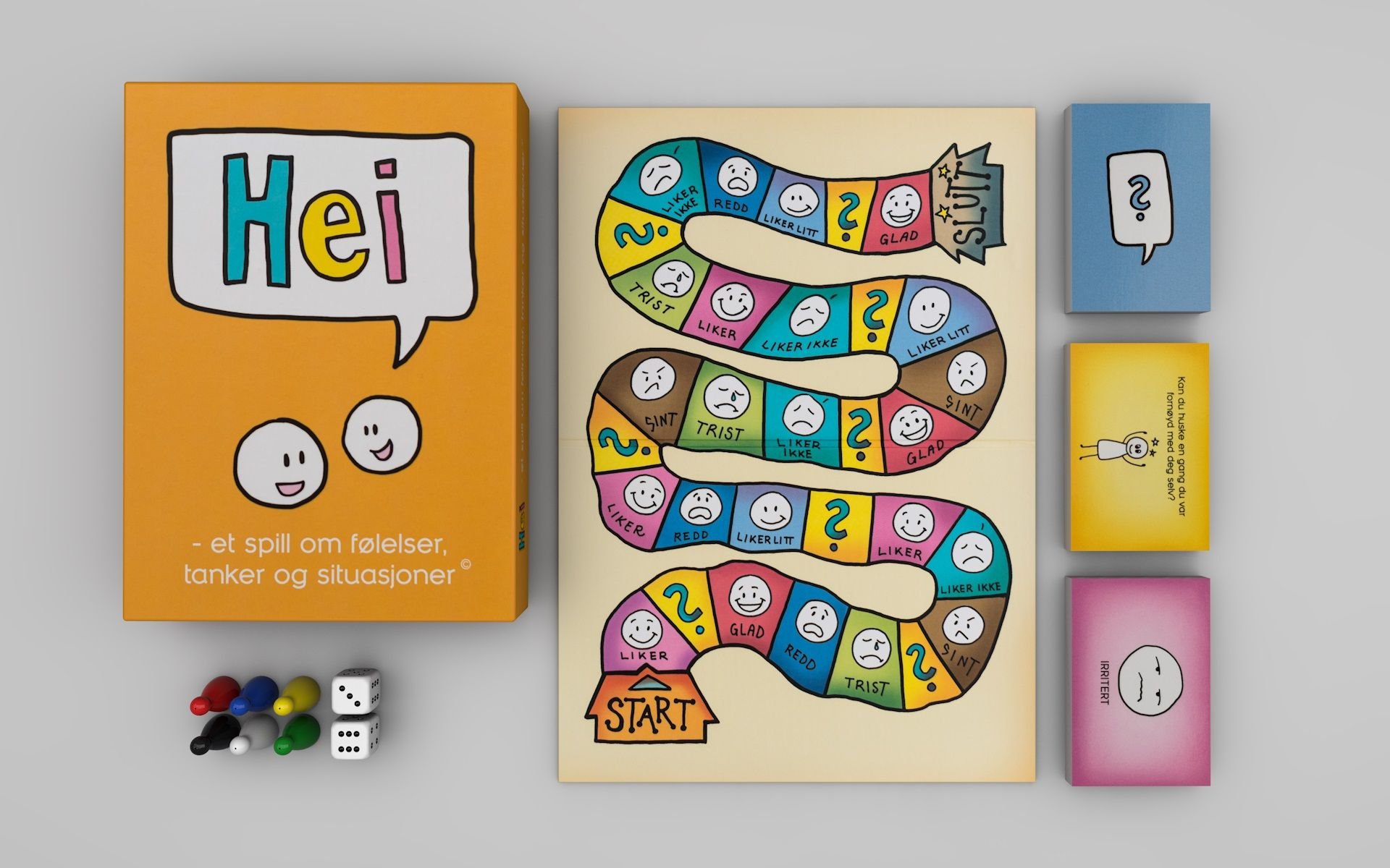 Hei. Et spill om følelser, tanker og situasjoner | ARK Bokhandel