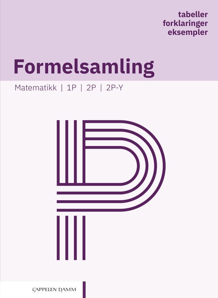 Formelsamling matematikk P - 1P, 2P, 2P-Y | ARK Bokhandel