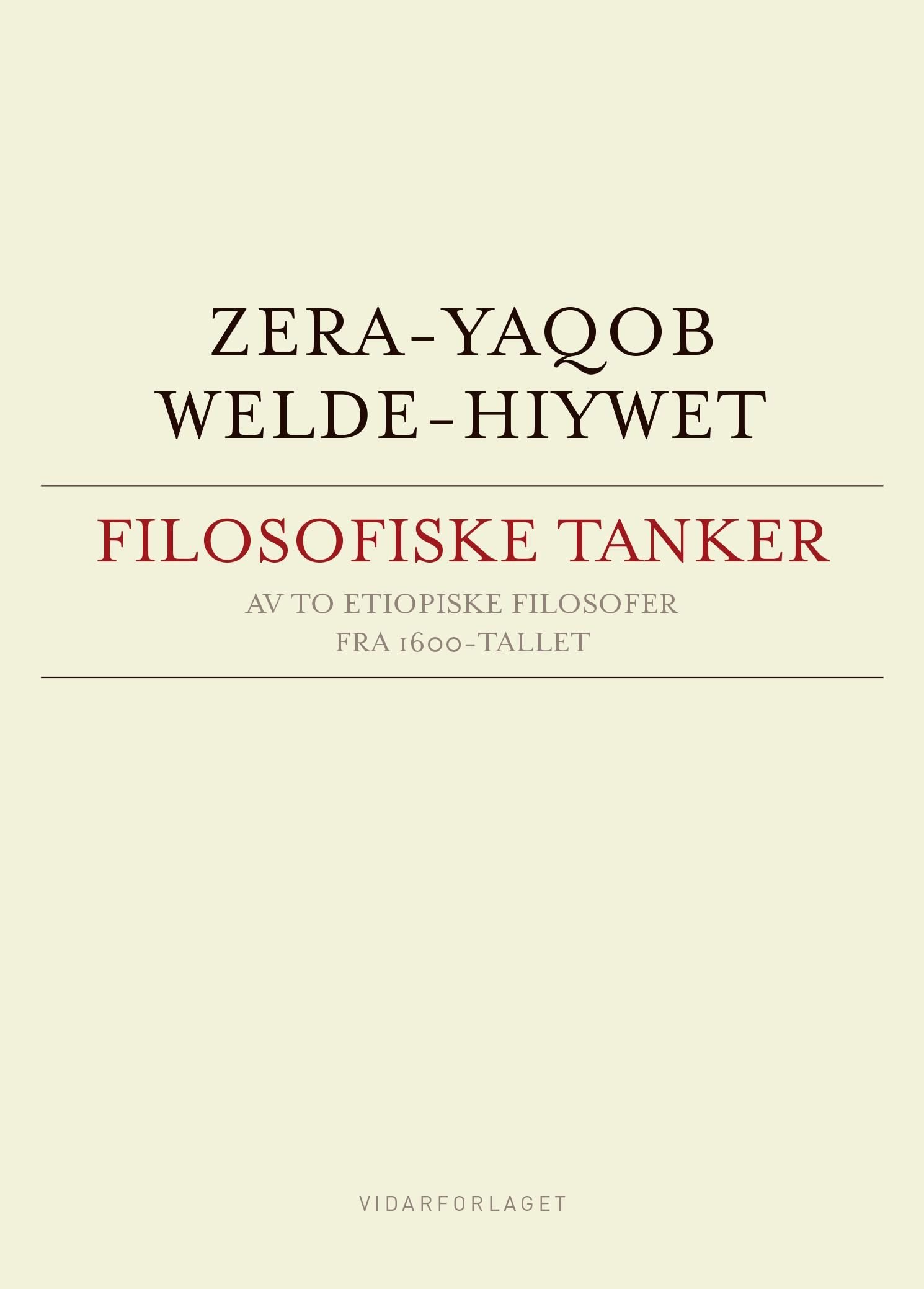 Filosofiske tanker - av to etiopiske filosofer fra 1600-tallet | ARK ...