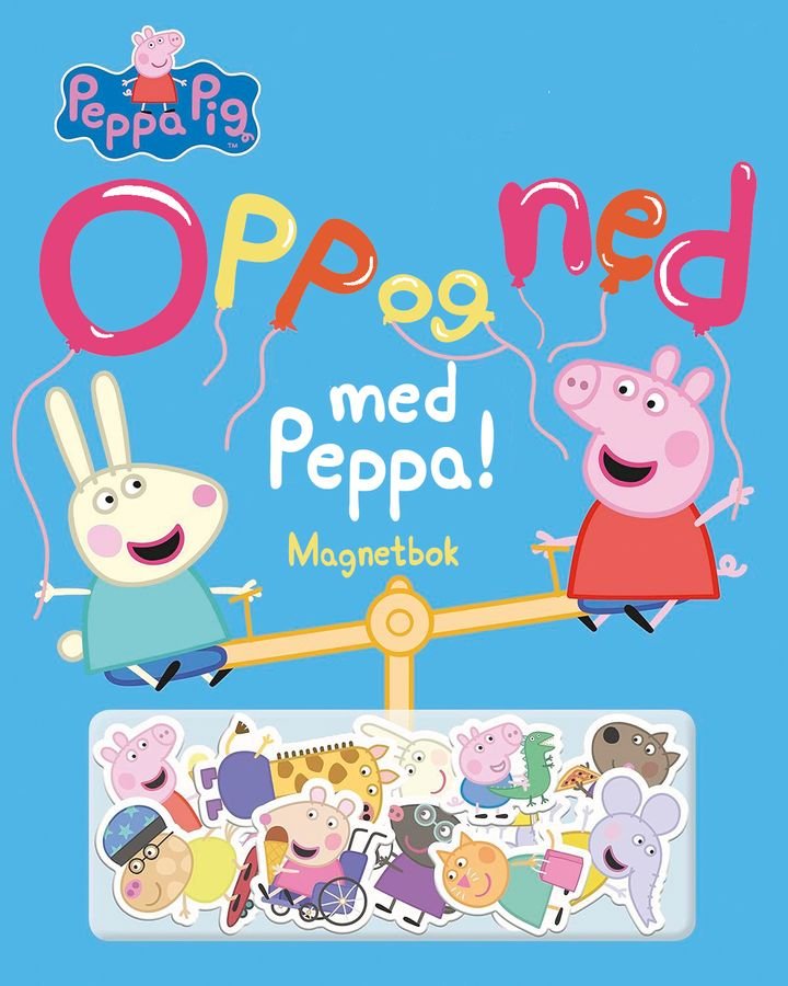 Opp og ned med Peppa - magnetbok | ARK.no | ARK.no