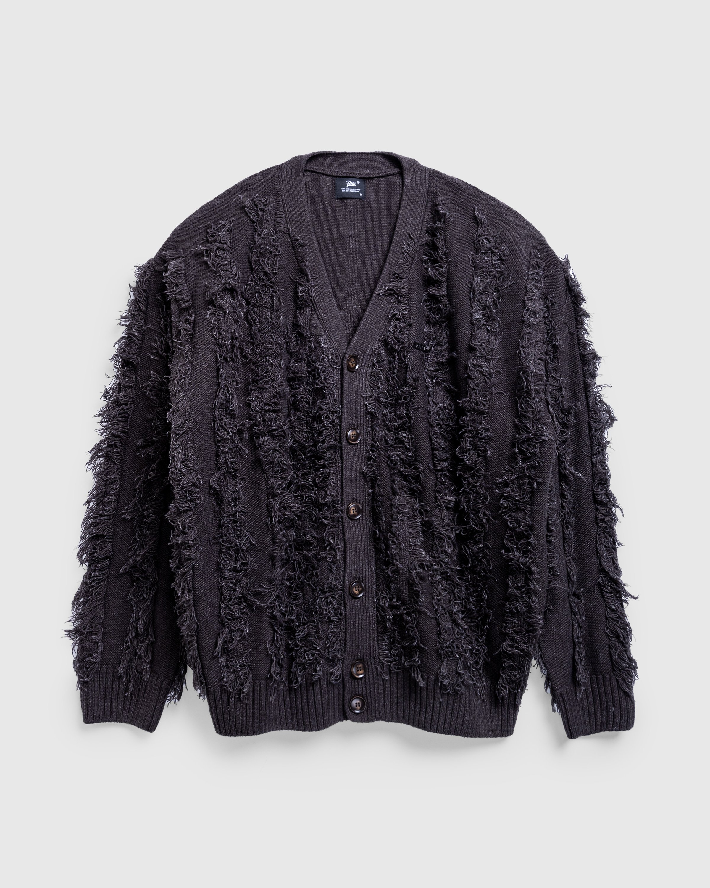 Patta – Fringed Knitted Cardigan Moonless Night | Highsnobiety Shop