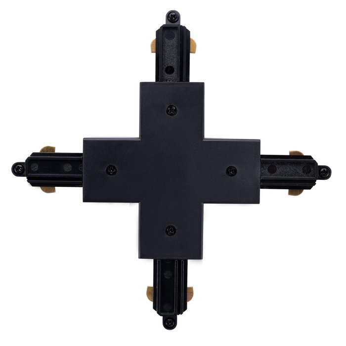 1-Circuit Rail X-Shape Connector Black