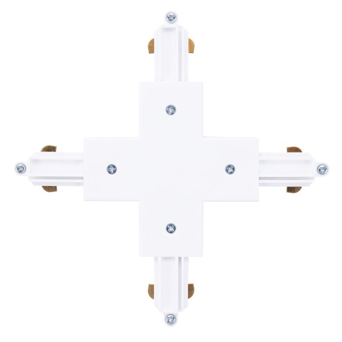 1-Circuit Rail X-Shape Connector White