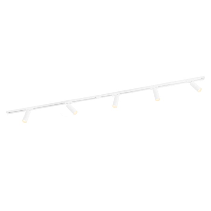 2m LED Track Lighting - 5 Track Spotlights - 5W - 2700K - Dimmable - 1 ...