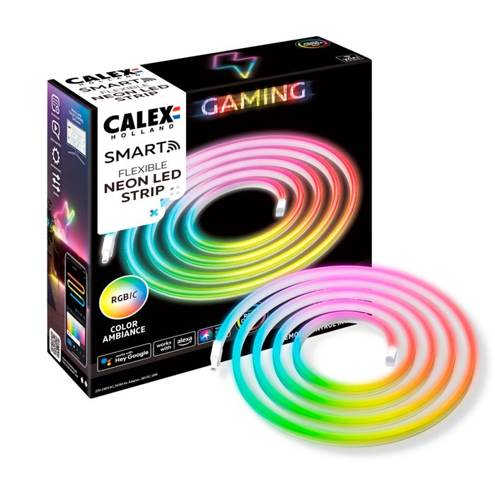 Calex Smart Gaming LED Strip - RGBIC - 18W - 2M