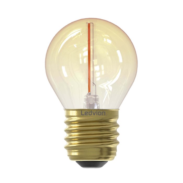 E27 LED Lamp Filament - 1W - 2100K - 50 Lumen - Gold