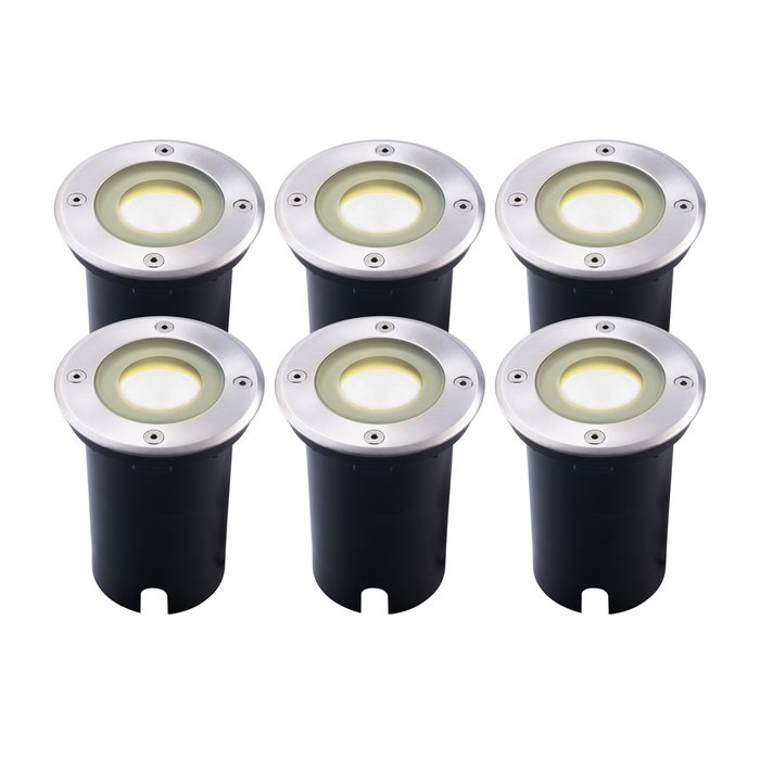6x LED Outdoor Ground Light GU10 - IP67 Waterproof - 3W - 4000K