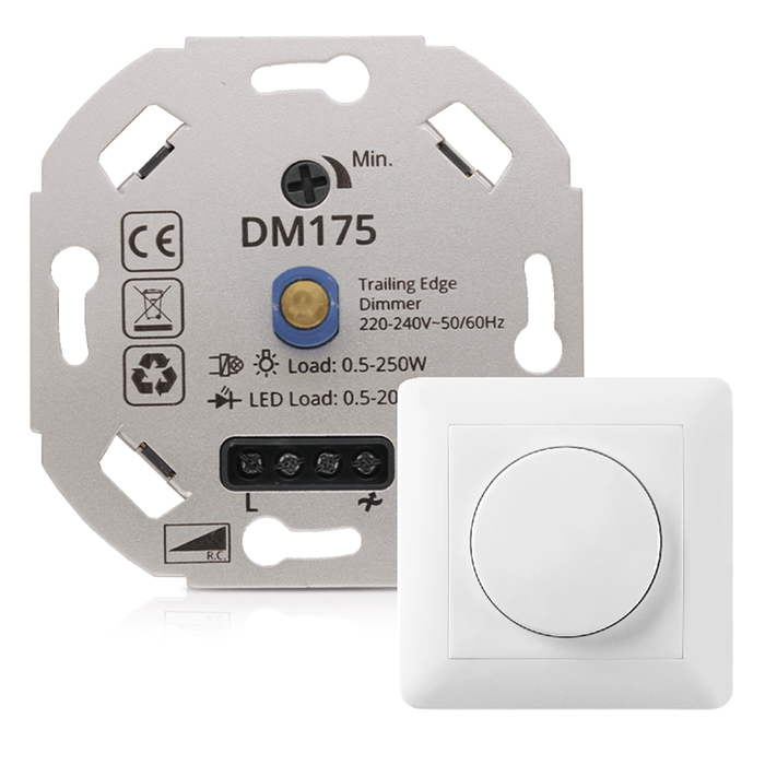 LED Dimmer 0,5-200 Watt 220-240V - Fase Afsnijding - Universeel - Comp