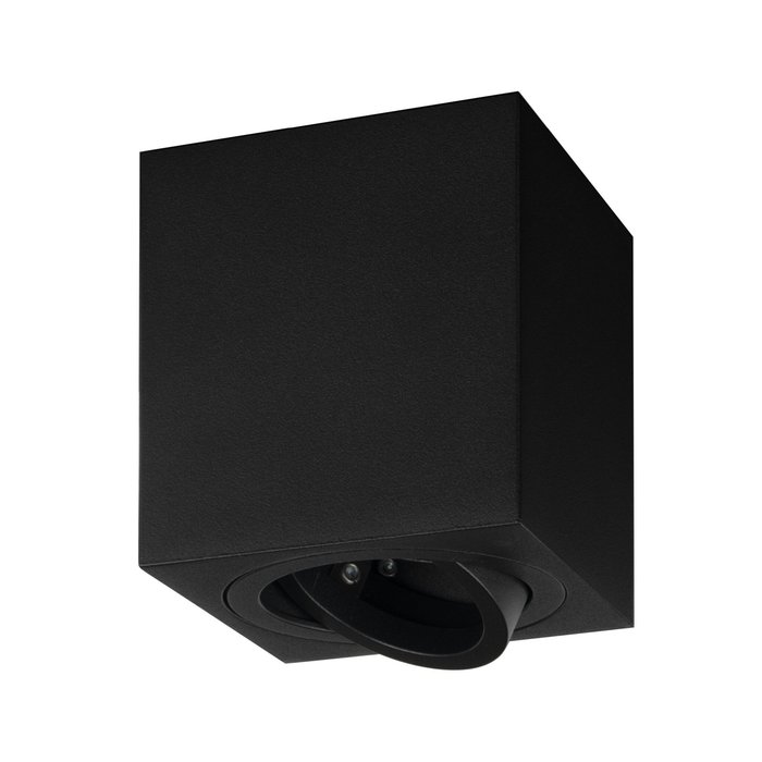 LED Surface Mounted Ceiling Spotlight - Square - Black - Tiltable