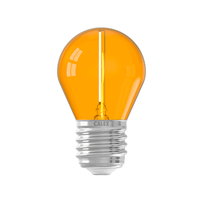 Gekleurde LED kogellamp - Oranje - E27 - 1W - 240V