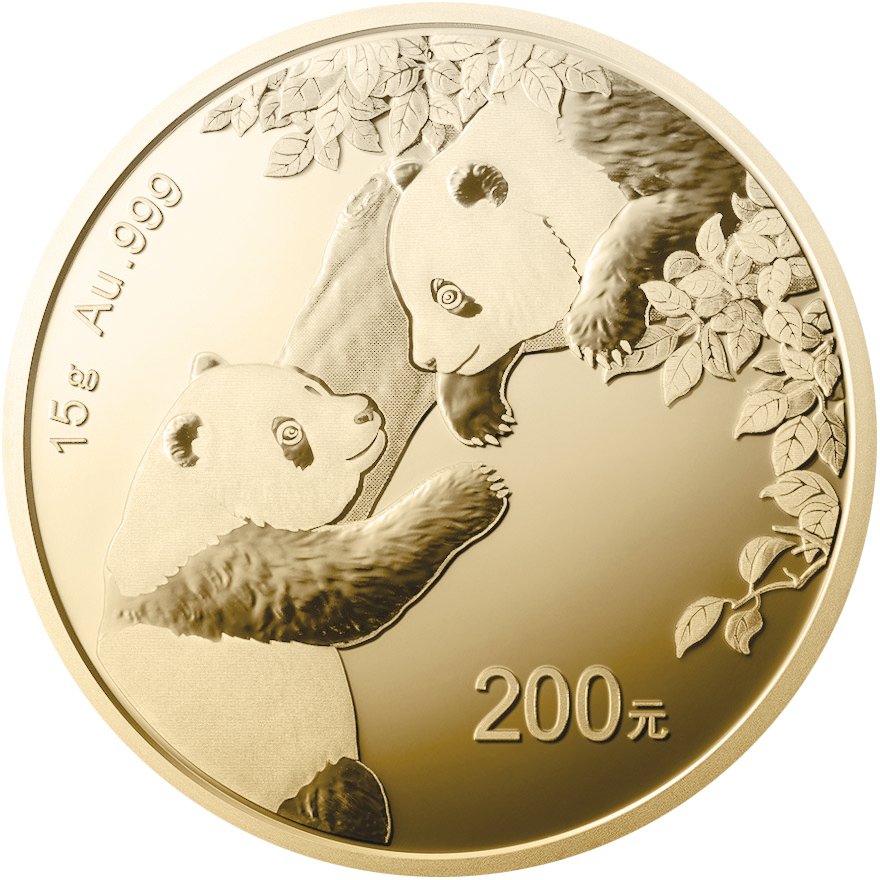 Gold China Panda 15 g - 2023