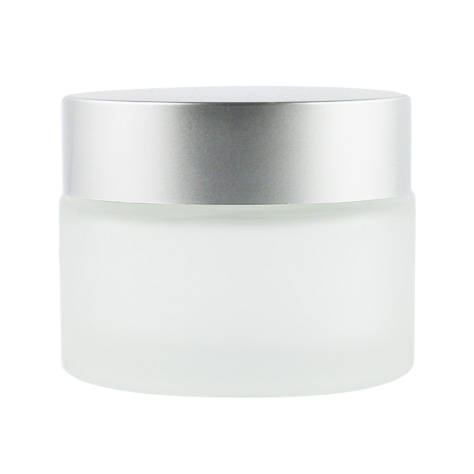 50 ml frosted glass jar with matte silver cap - Aroma-Zone