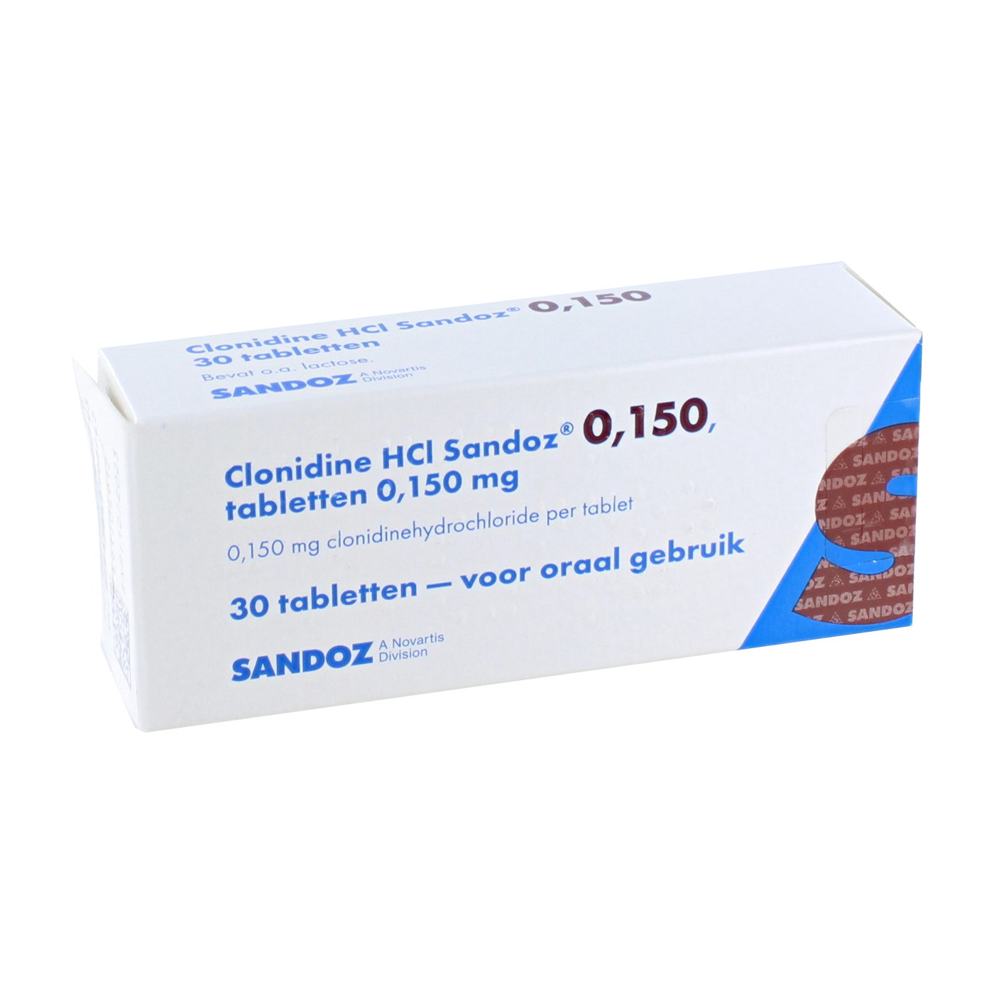 Clonidine Hcl Sandoz Tablet 0,150mg 30 st - Medicijnen.nl