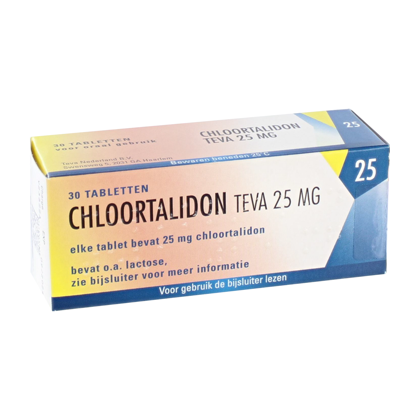 Chloortalidon Teva 25mg 30tb kopen? Medicijnen.nl - Medicijnen.nl
