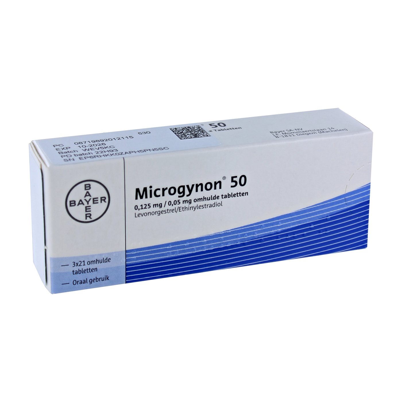 Microgynon 50 Tablet Omhuld 63 st - Medicijnen.nl