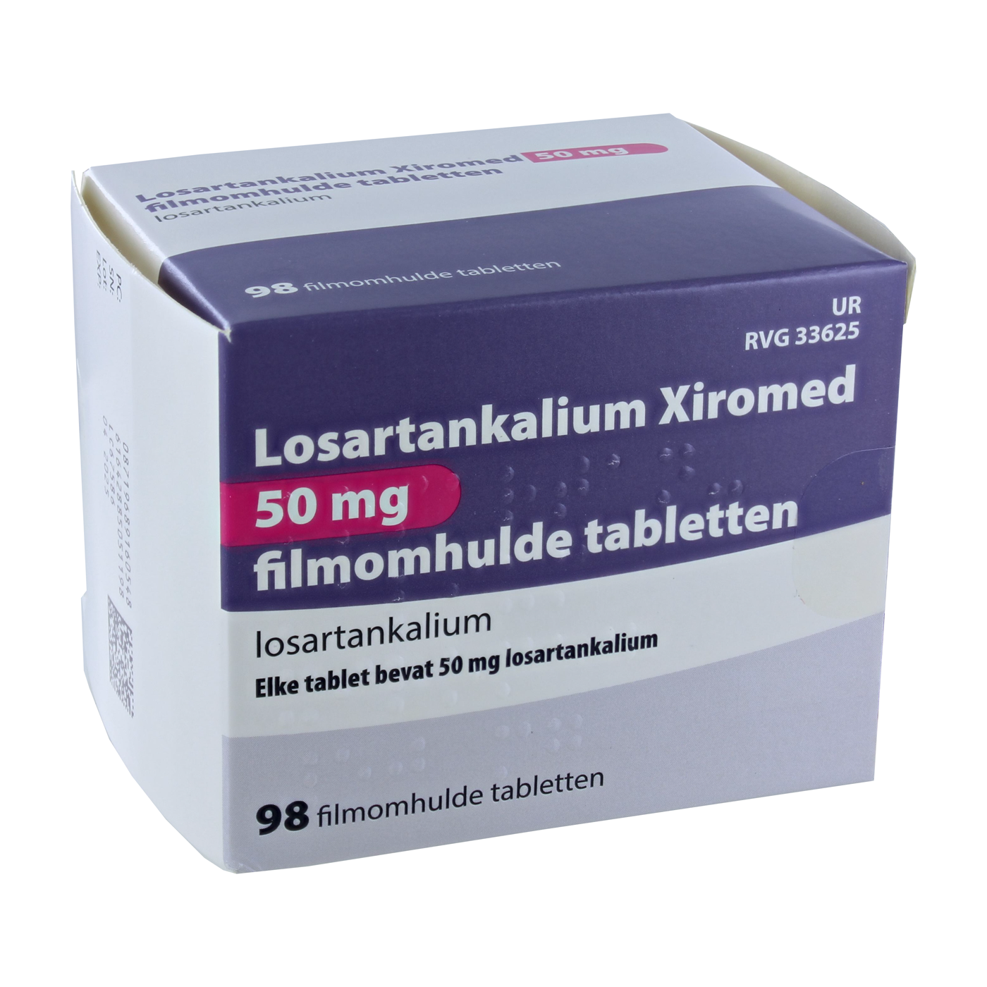Losartan Kalium Xiromed Tablet Omhuld 50mg 98 st - Medicijnen.nl