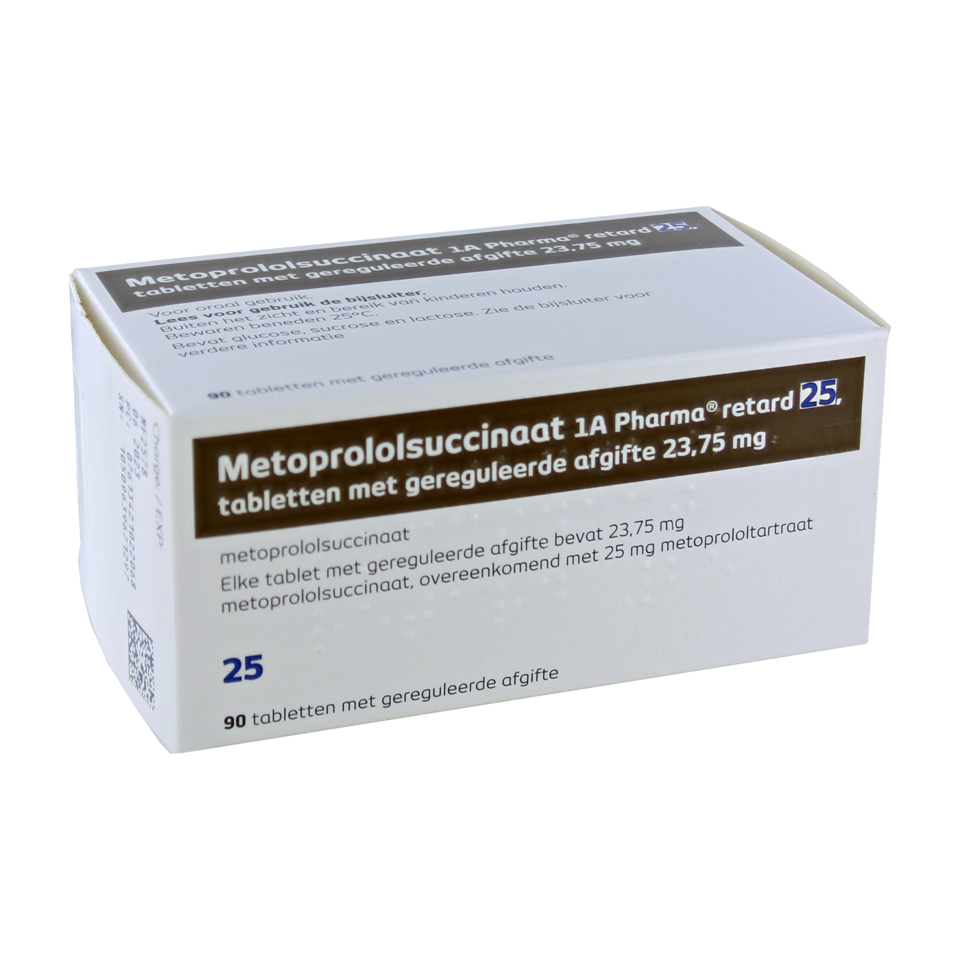 Metoprolol 25mg retard 90tb - Hartstoornis - Holland-Apo.be - Medicijnen.nl