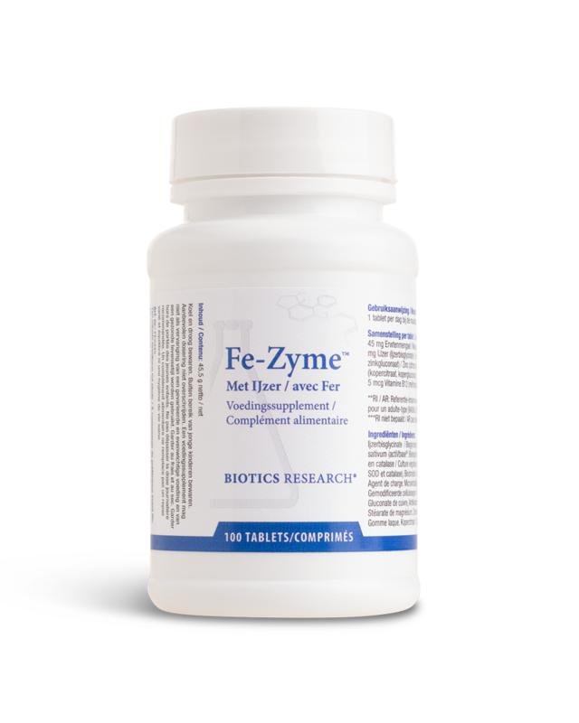 Biotics FE Zyme 25mg 100tb - Medicijnen.nl