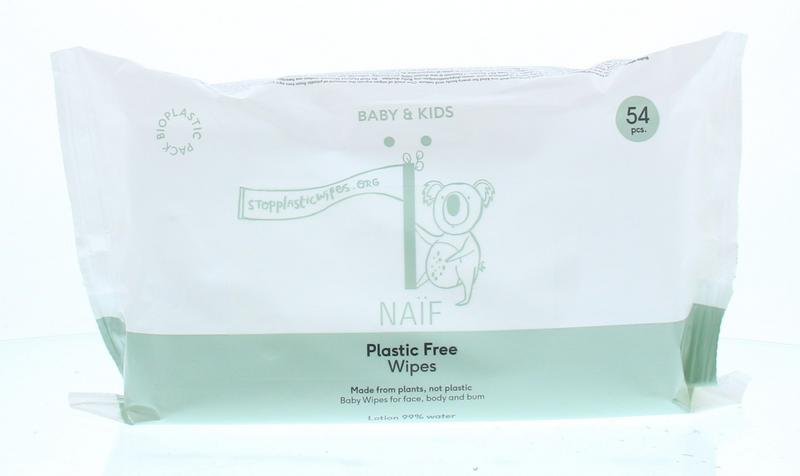 Naif Baby & kids plastic-free wipes 54st - Medicijnen.nl