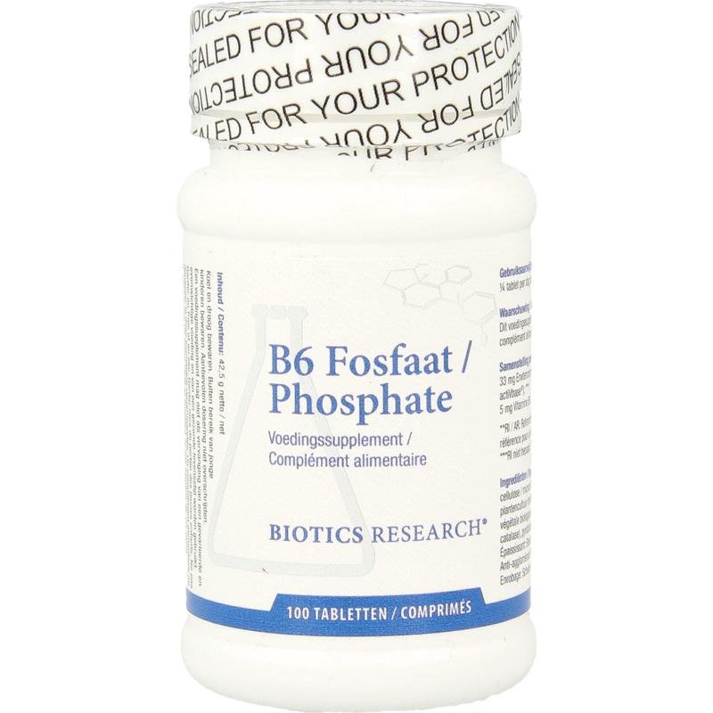 Biotics Vitamine B6 fosfaat 100tb - Medicijnen.nl