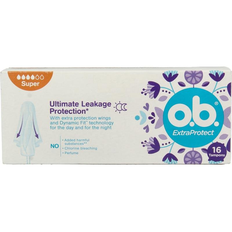 OB Tampons extra protect super 16st - Medicijnen.nl