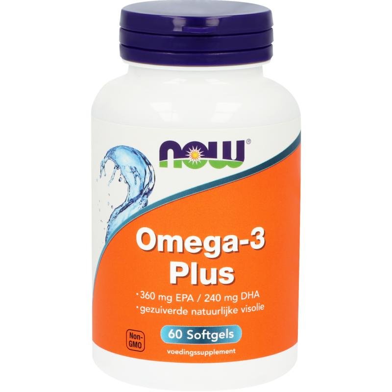 NOW Omega-3 Plus 360mg EPA 240mg DHA 60sft - Medicijnen.nl
