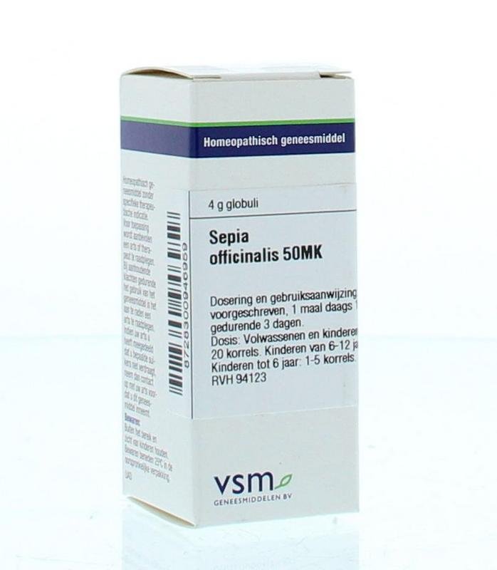 VSM Sepia officinalis 50MK 4g - Medicijnen.nl