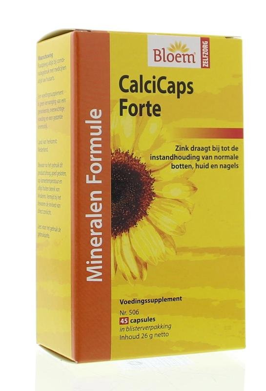Bloem Calcicaps forte huid/bot/nagels 45ca - Medicijnen.nl