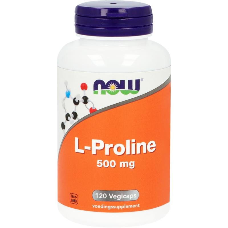 NOW L-Proline 500 mg 120vc - Medicijnen.nl