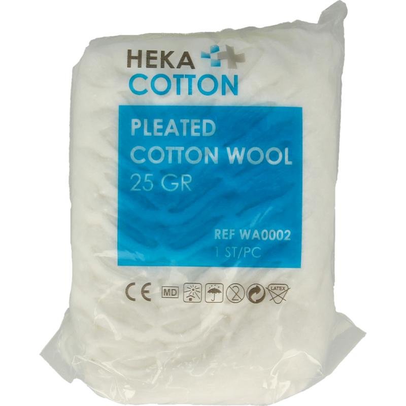 Heka Verbandwatten zigzag 25g - Medicijnen.nl