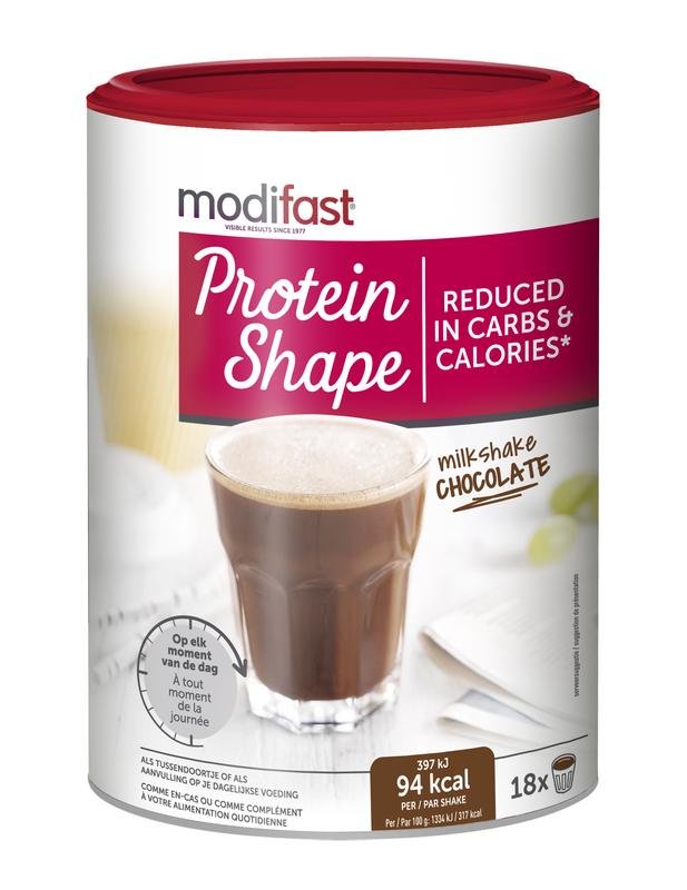 Modifast Protein shape milkshake chocolade 540g - Medicijnen.nl