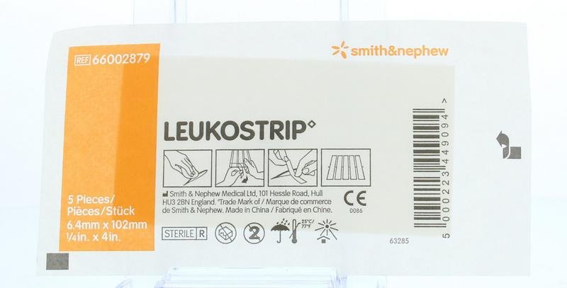Leukostrip Steriel strip 6.4 x 102mm 5st - Medicijnen.nl