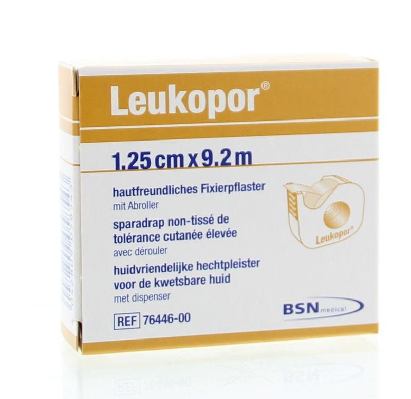 Leukopor Hechtpleister 9.2m x 1.25cm +D 76447 1st - Medicijnen.nl