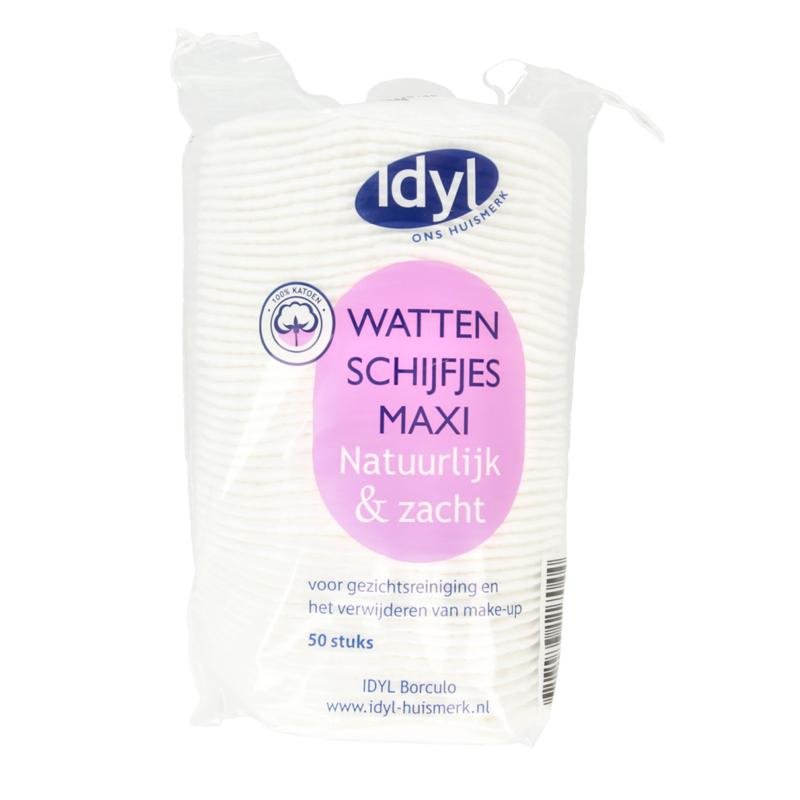 Idyl Wattenschijfjes maxi 50st - Medicijnen.nl