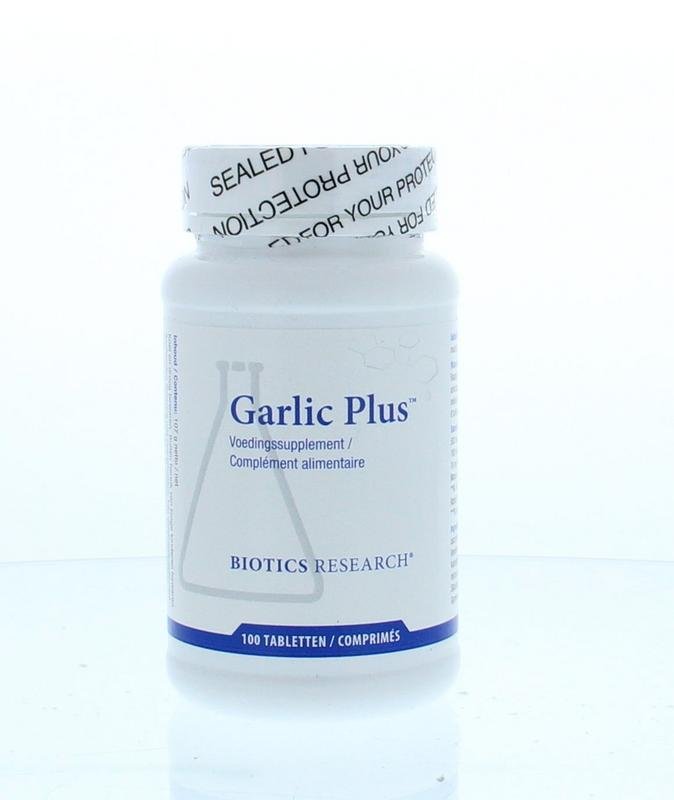 Biotics Garlic plus knoflook 100tb - Medicijnen.nl