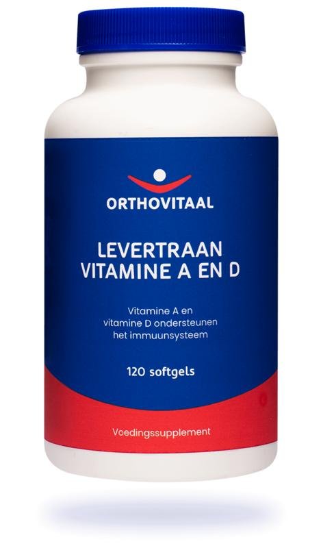 Orthovitaal Levertraan Vitamine A en D 120sft - Medicijnen.nl