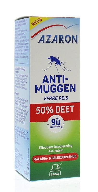 Azaron Anti muggen 50% deet spray 50ml - Medicijnen.nl