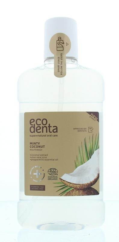 Ecodenta Mondwater munt kokos 500ml - Medicijnen.nl