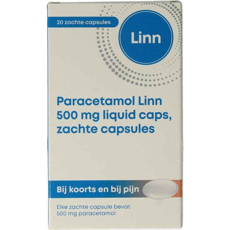 Linn Paracetamol 500mg liquid caps 20ca - Medicijnen.nl