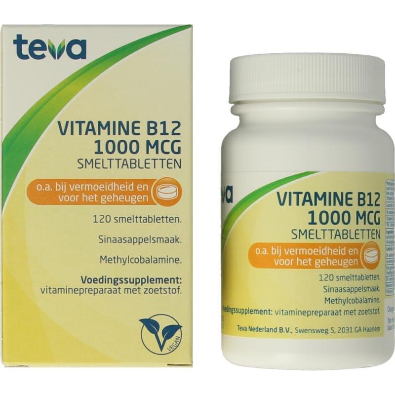 Teva Vitamine B12 1000mcg 120tb - Medicijnen.nl