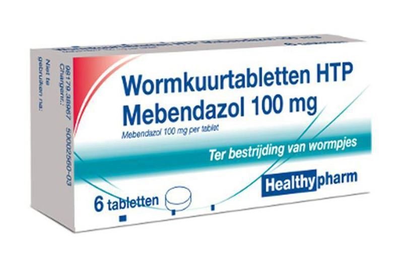 Wormkuurtabletten HTP Mebendazool 100mg 6st - Medicijnen.nl